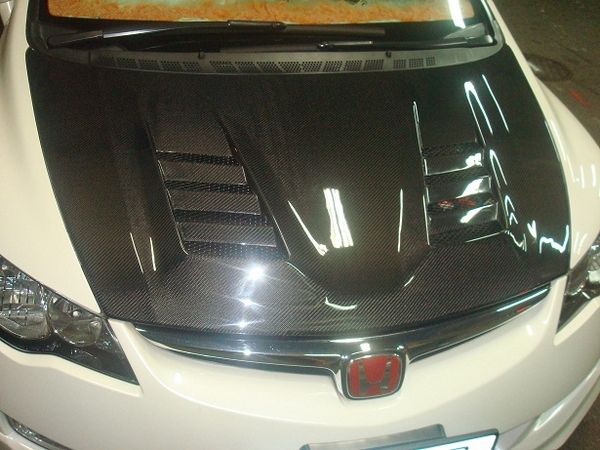 Buy HONDA CIVIC FD/ FD2R 2006 - 2011 JS RACING Style Super Light Weight Real Carbon Fiber Front ...